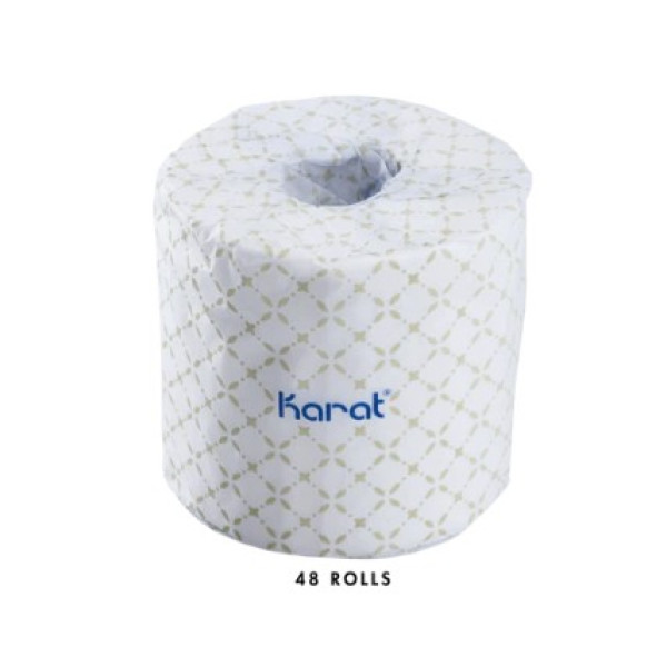 Karat® JS-TTW500 2-Ply Standard Toilet Tissue Roll, Wrapped, 48 Rolls ...