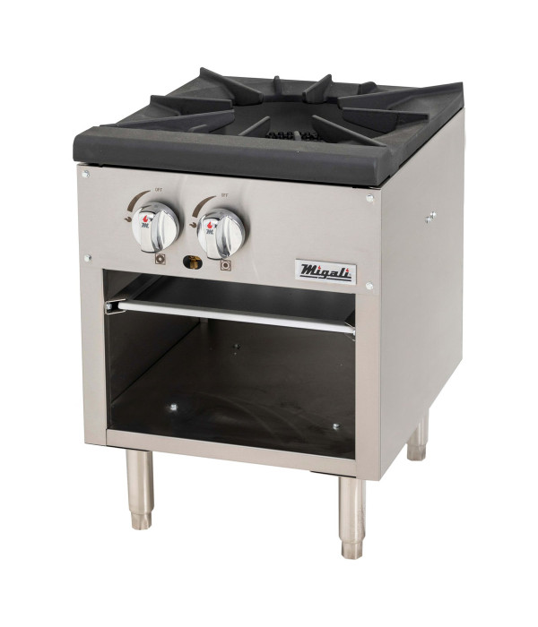 American Range® SPSH-18 Single Burner Gas Stove, Natural Gas, 18 inch ...