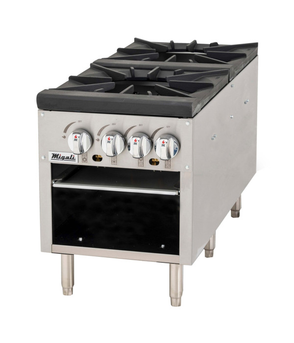 American Range® SPSH-18 Single Burner Gas Stove, Natural Gas, 18 inch ...
